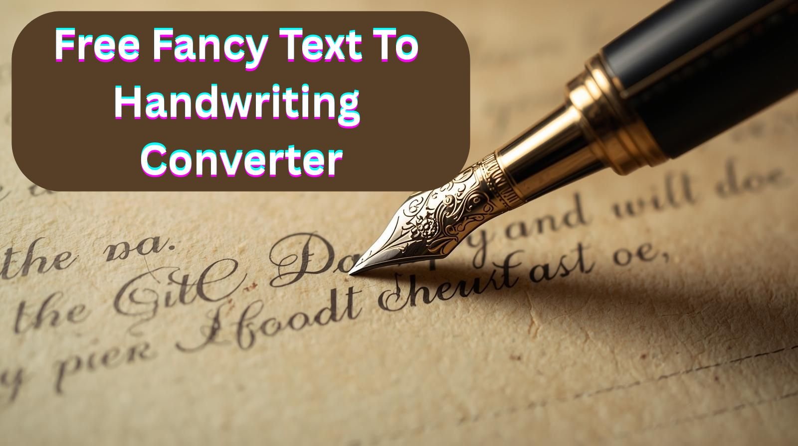 Free Text to Handwriting Converter | Fancy Text Converter